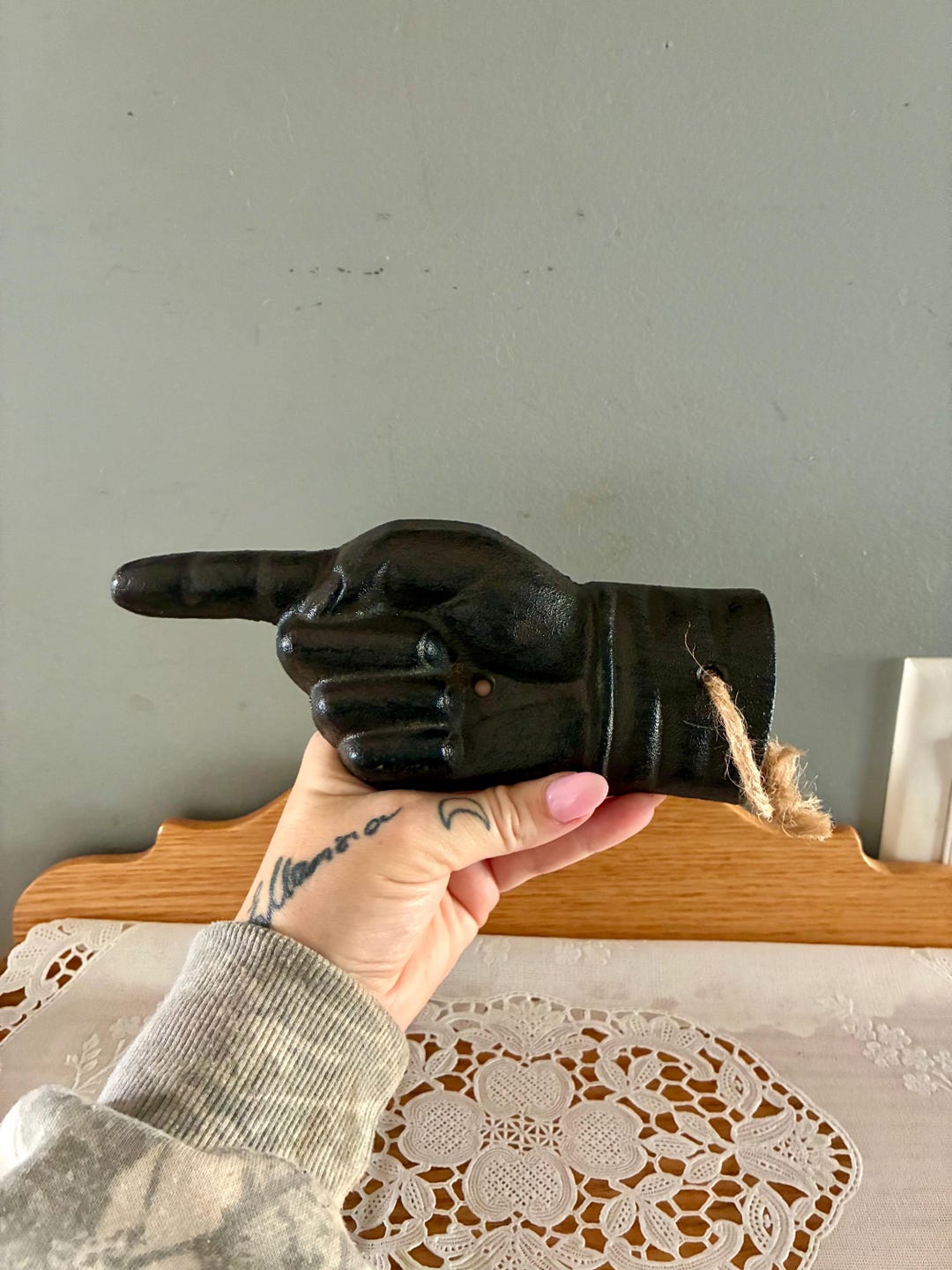 Cast Iron Hand Wall Hanger - Etsy