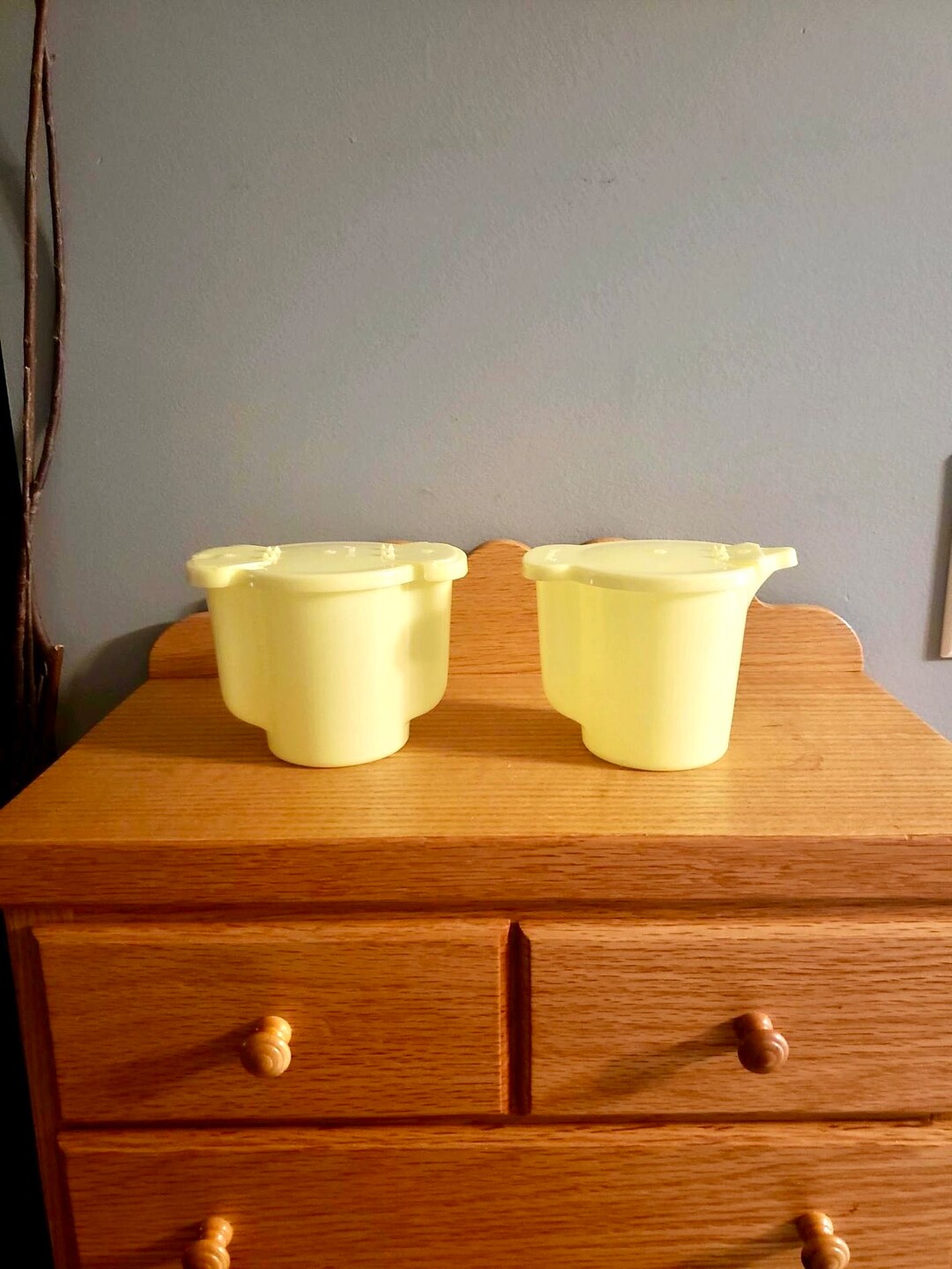 Vintage Lemon Yellow Tupperware Creamer and Sugar Set 1960's - Etsy