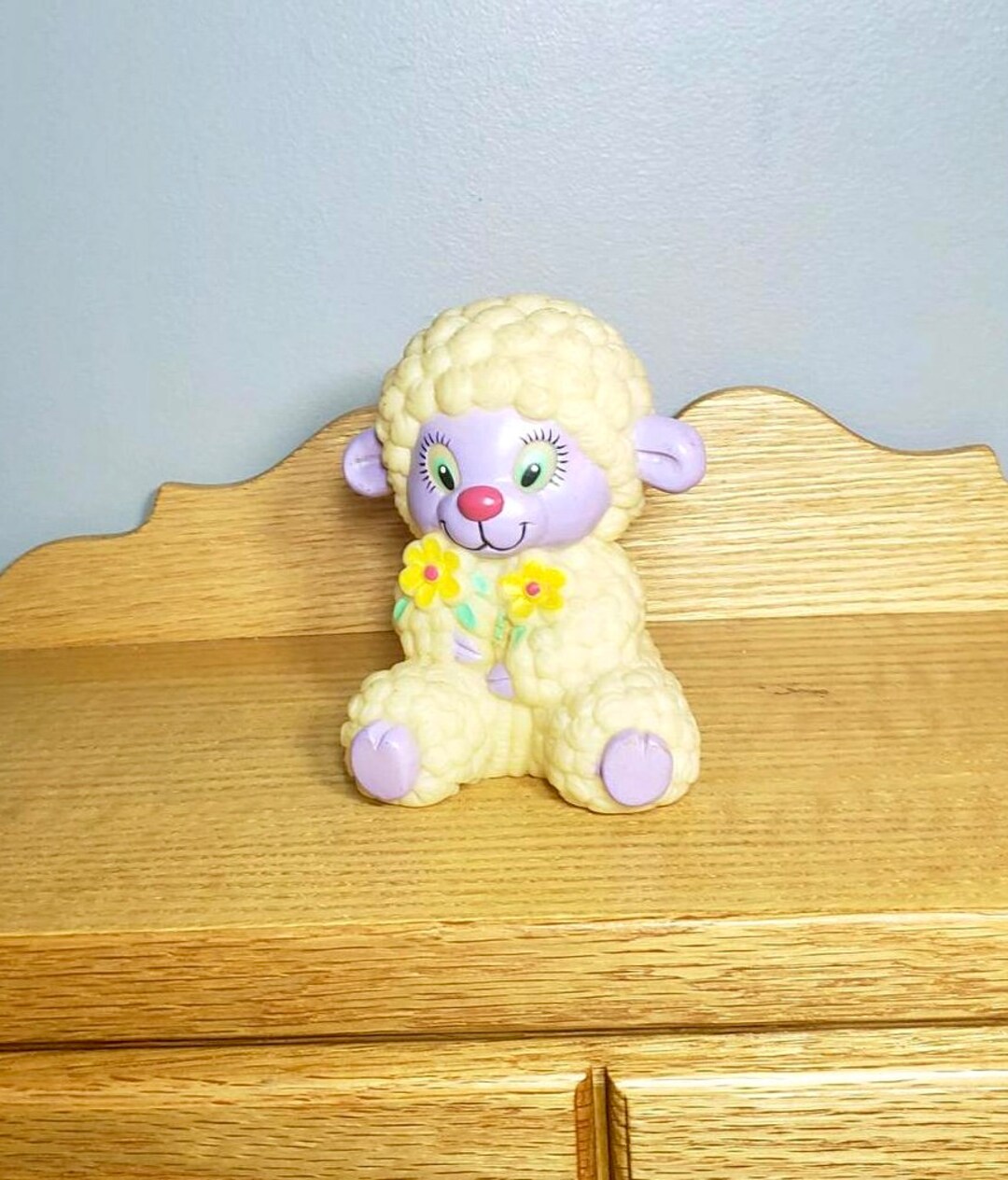 Vintage 1985 Shelcore Squeeze-a-mals Rubber Squeaky Baby Lamb or Sheep ...