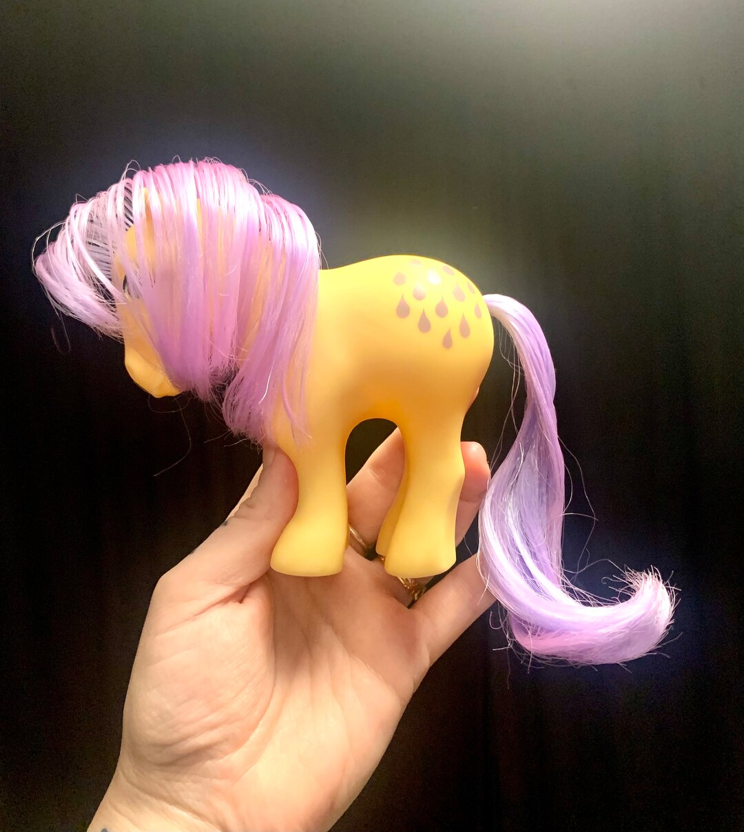 Vintage MLP Lemon Drop Yellow Earth Pony My Little Pony With Purple ...