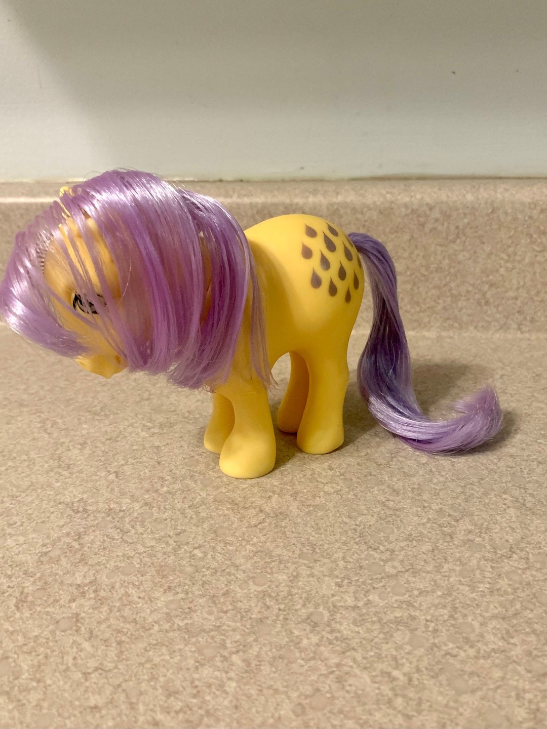 Vintage MLP Lemon Drop Yellow Earth Pony My Little Pony With Purple ...