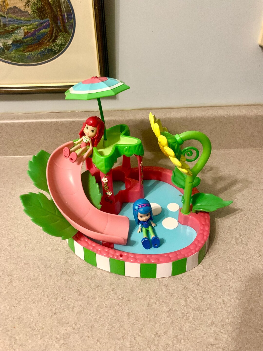 Strawberry Shortcake Splashin' Petal Pool Playset With Two Dolls 2008 ...