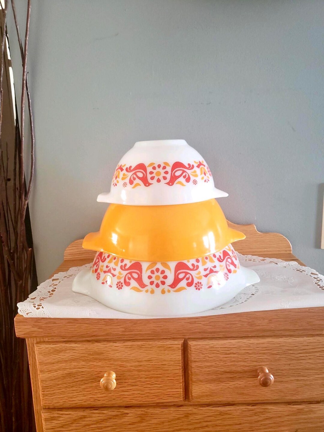 Vintage Pyrex Friendship Pattern Cinderella Bowls 1960's - Etsy