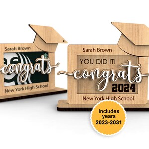 Graduation Cap Gift Card Holder I Custom Gift Card Holder I College ...