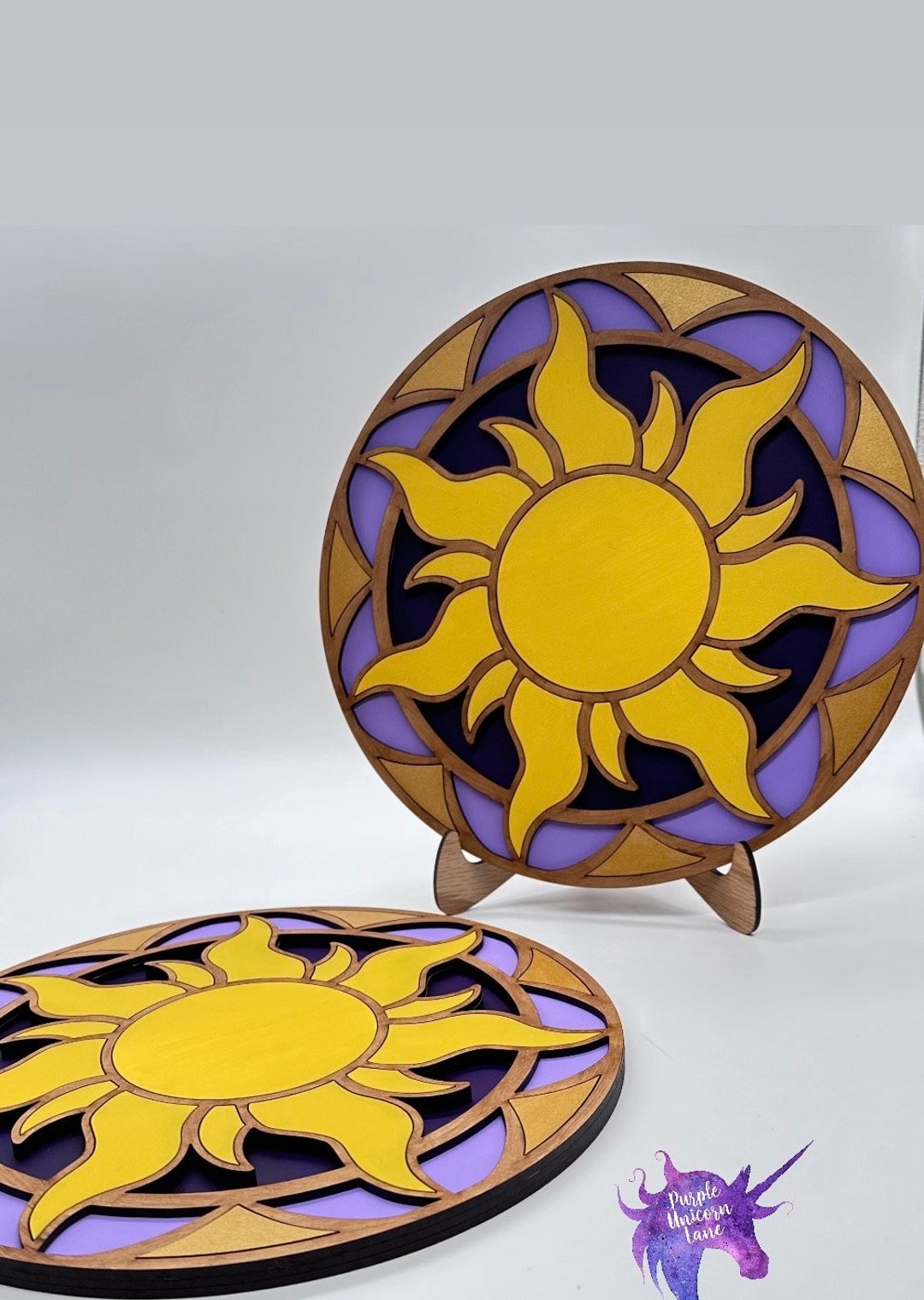 Tangled Sun Sign I Stained Glass Sun I Rapunzel Sign I Sun Art I Laser ...