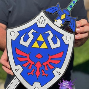 Master Sword and Shield Art I Link Sword and Shield I Laser Cut Sign - Etsy