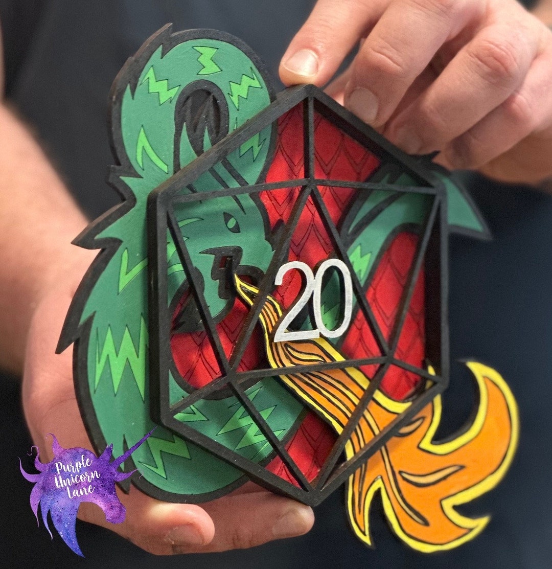 Dungeons & Dragons Sign I DND Sign I D20 Sign I Dragon Sign I Laser Cut ...