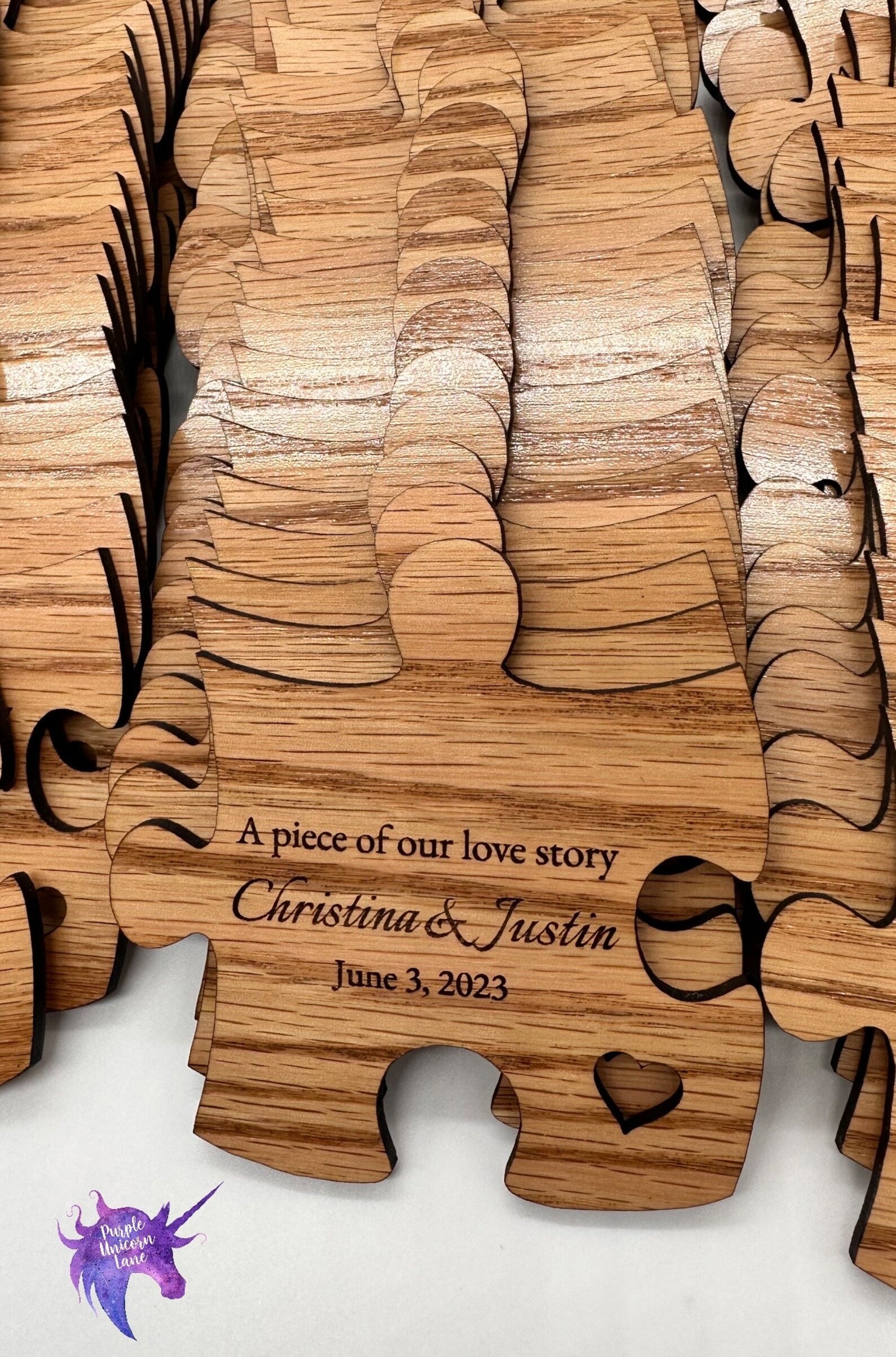 Puzzle Piece Favor & Coaster I Wedding Favor I Unique Favor I Laser Cut ...