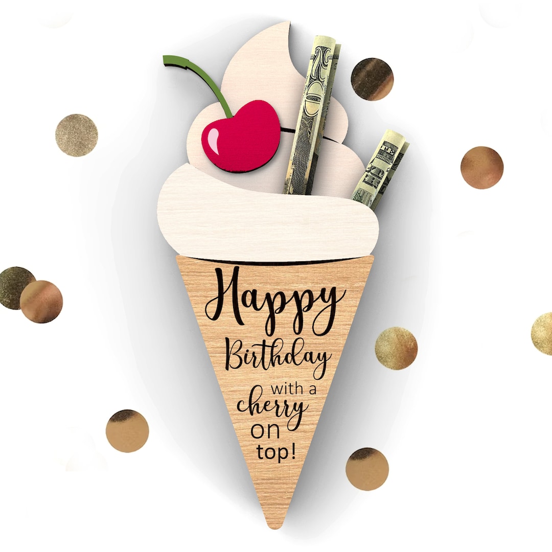 Ice Cream Cone Money Holder I Money Gift Holder I Money Card - Etsy