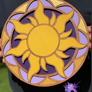 Tangled Sun Sign I Stained Glass Sun I Rapunzel Sign I Sun Art I Laser ...