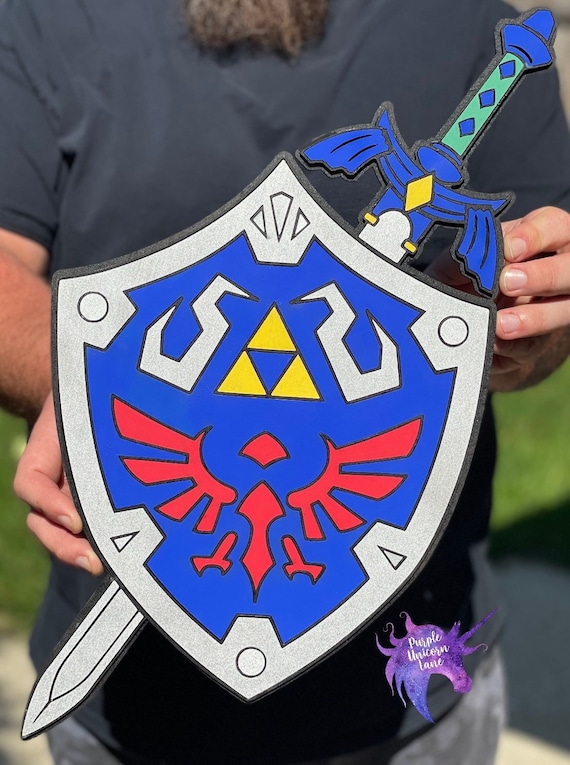 Master Sword and Shield Art I Link Sword and Shield I Laser - Etsy