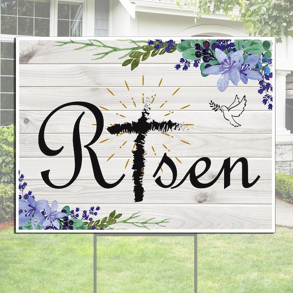 He is Risen Sign - Etsy