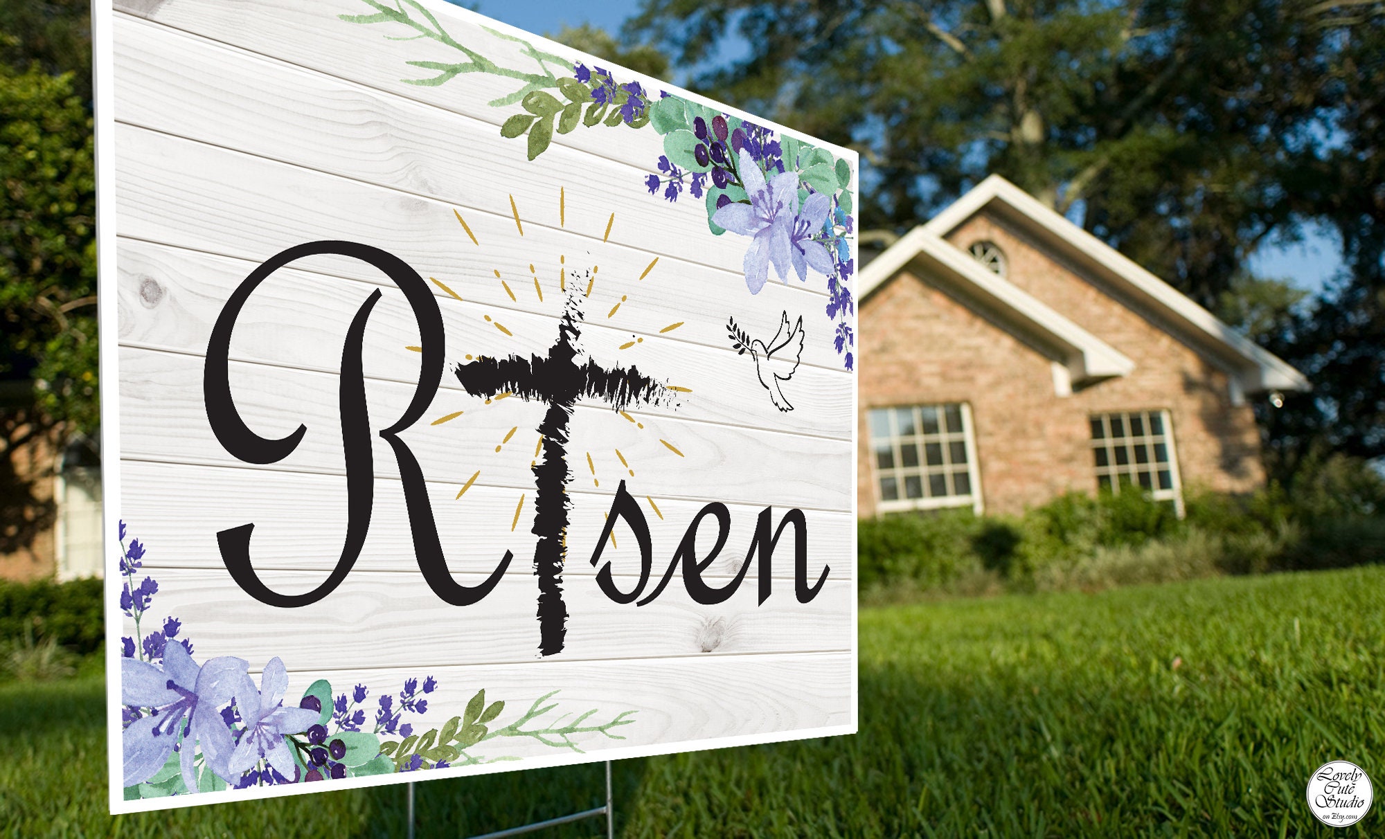 Risen sign He is Risen sign Jesus sign Easter He is risen | Etsy