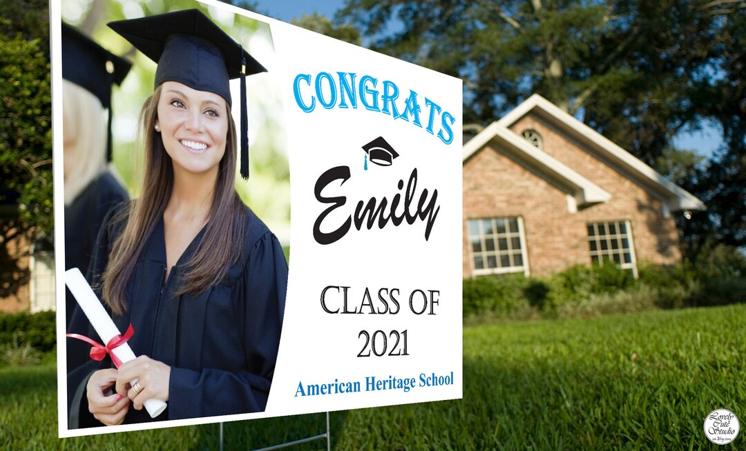 Congratulations GRADUATION SIGN Personalized Graduation Gift for Her ...