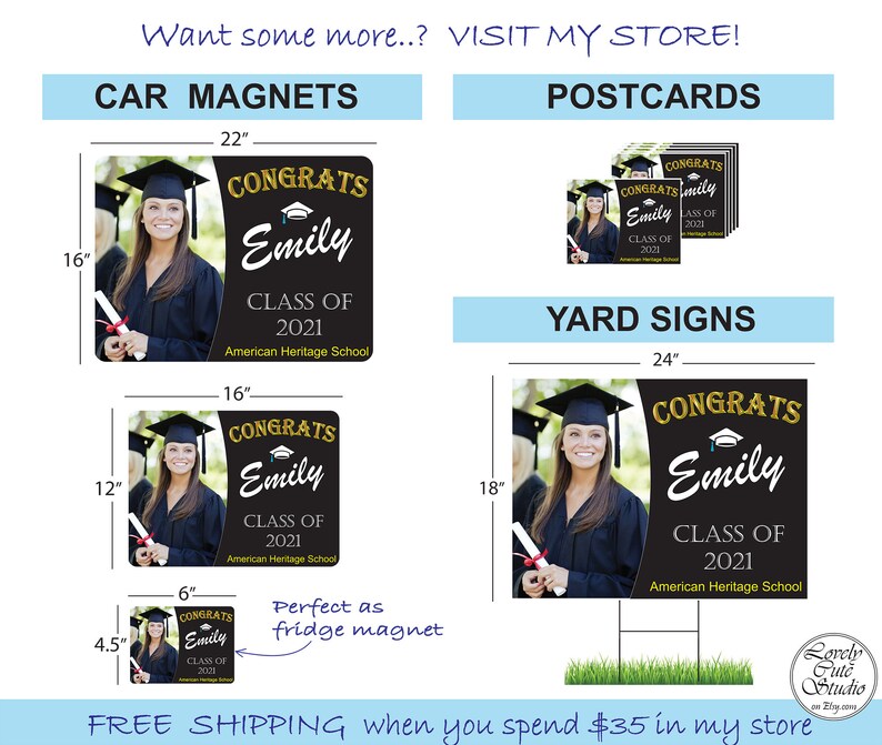 Senior GRADUATION YARD SIGN 2022 Graduation Gift for Her Class - Etsy