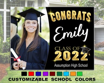 Senior GRADUATION YARD SIGN 2022 Graduation Gift for Her Class - Etsy