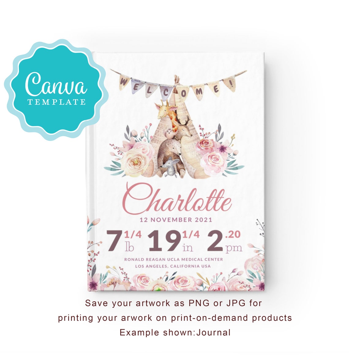 A3 Canva Template Editable Nursery Wall Art Poster Inch Baby Etsy France