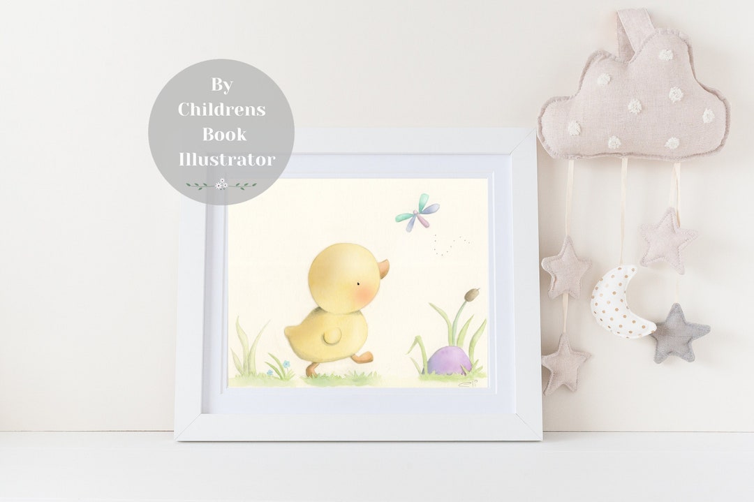 Duckling Nursery Art, Cute Duckling Art, Duck Wall Art, Baby Animal ...
