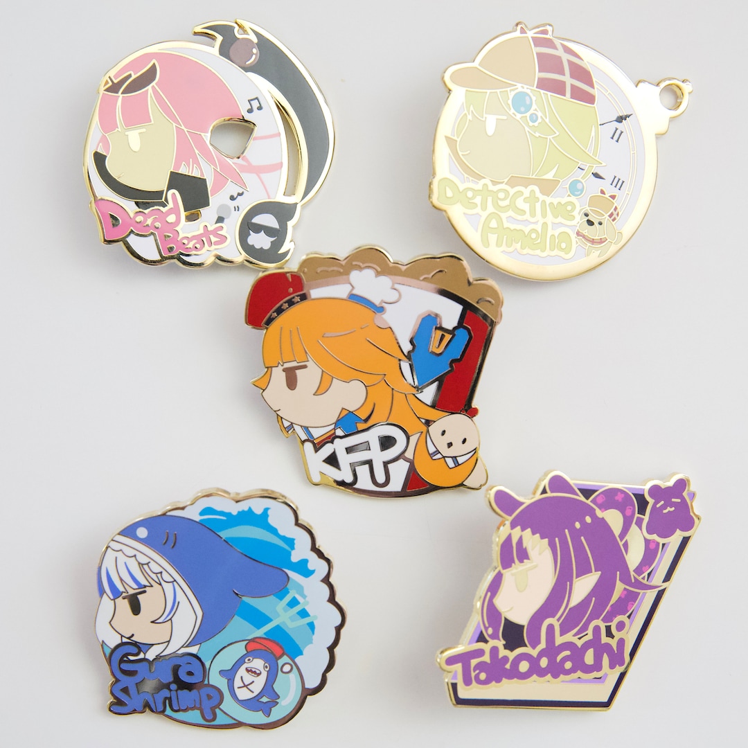 Hololive Myth EN Enamel Pins - Etsy