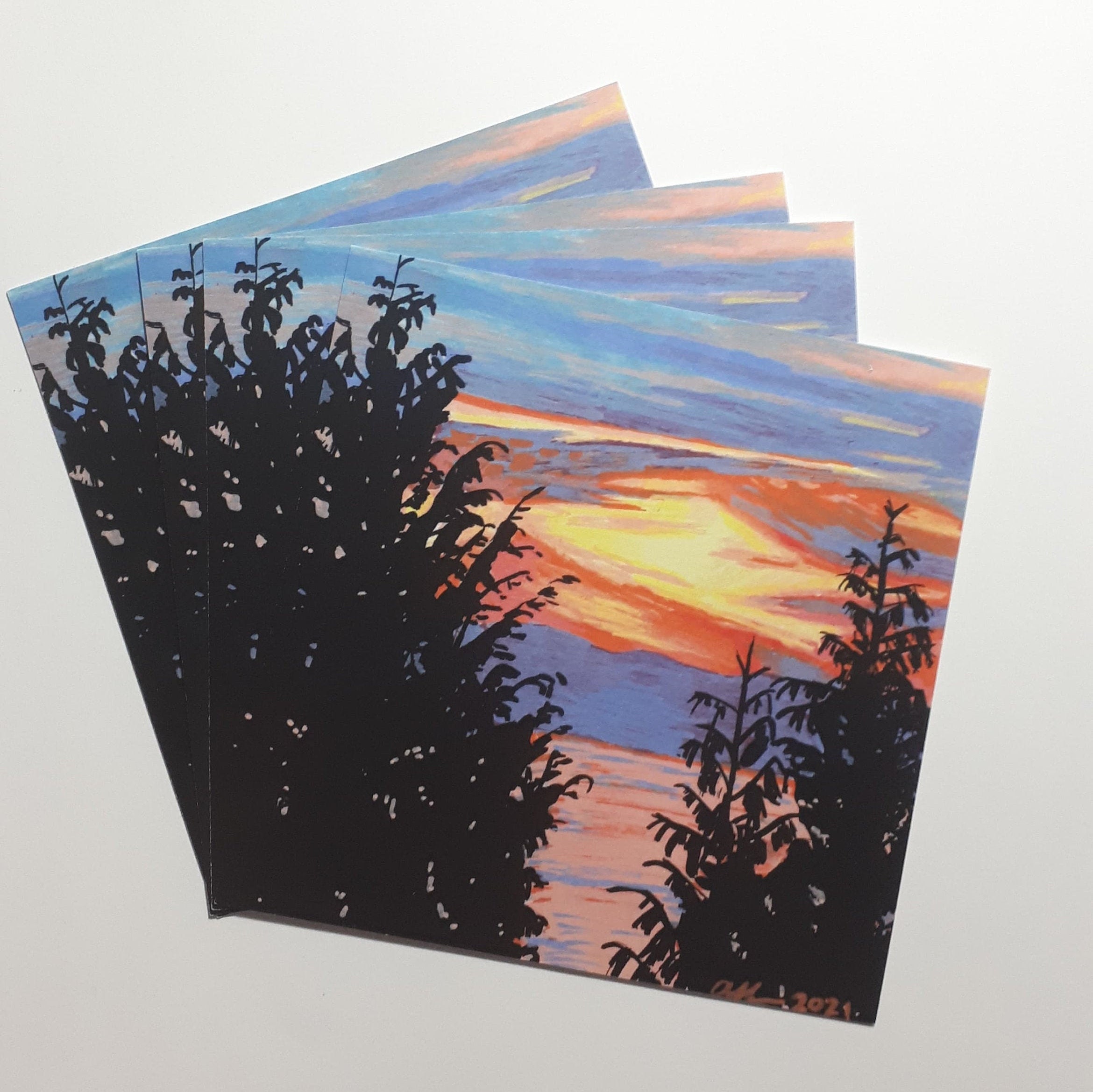 Sunset Posca Art Print | Etsy