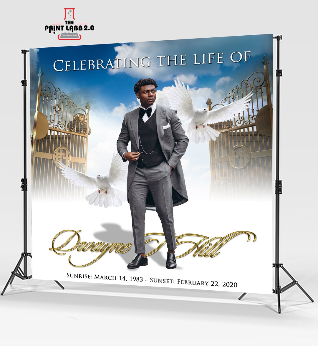 Memorial Backdrop - Background - Custom - Step and Repeat - Heavens ...