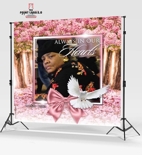 Backdrop-custom-memorial Backdrop-funeral Backdrop-in Loving - Etsy