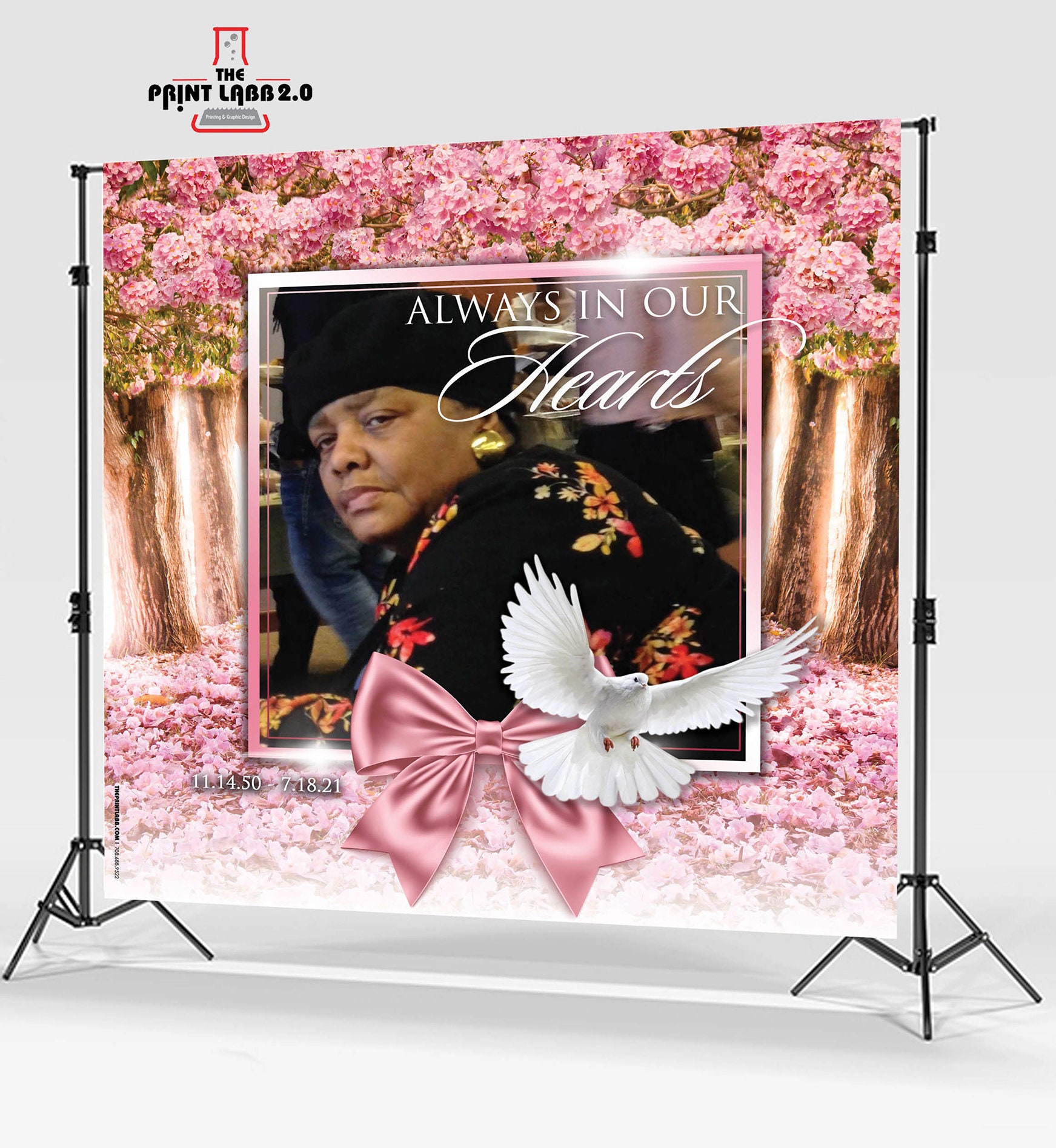 Backdrop-custom-memorial Backdrop-funeral Backdrop-in Loving Memory ...