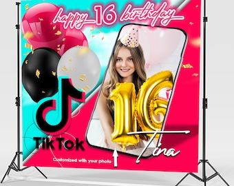 Tik Tok Backdrop - Etsy
