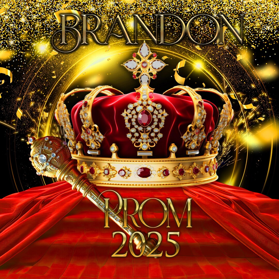 Red and Gold Crown Prom Backdrop: Custom Runway - Etsy
