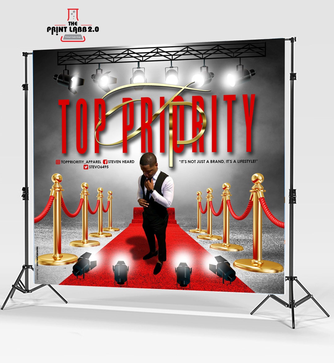 Red Carpet Backdrop - Background - Custom - Step and Repeat - Prom ...