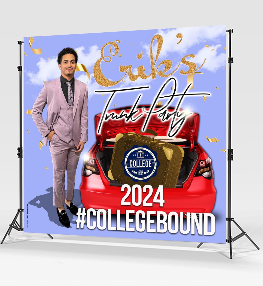 Trunk Party Themed Backdrop - Background - Custom - Step and Repeat ...