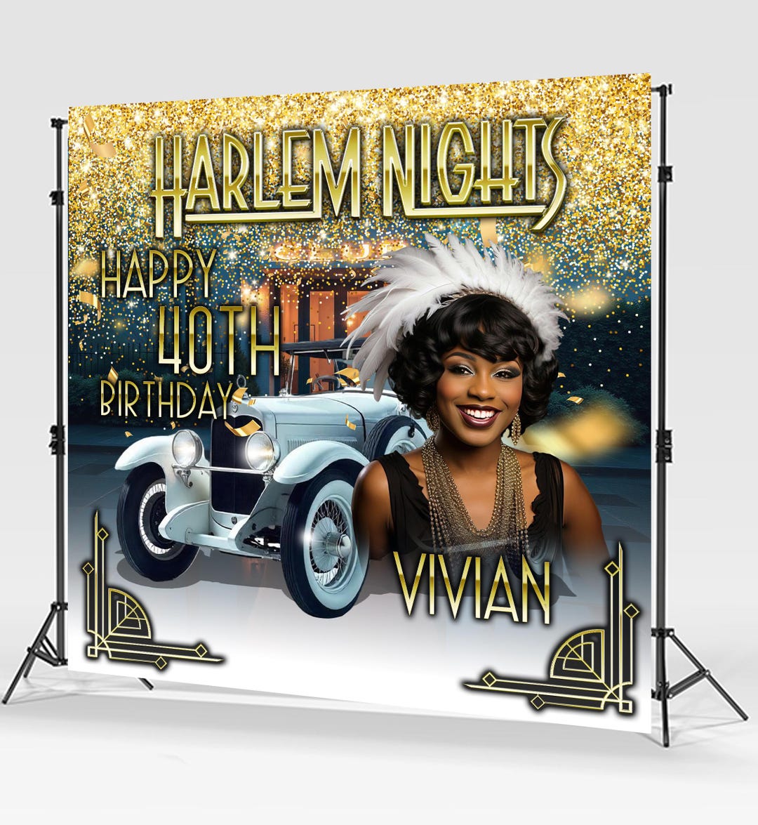 Custom Harlem Nights Photo Backdrop: Roaring 20s, Gatsby Party - Etsy