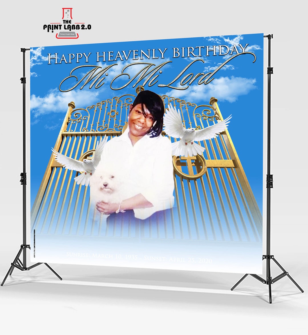 Backdrop-custom-memorial Backdrop-funeral Backdrop-in Loving Memory ...