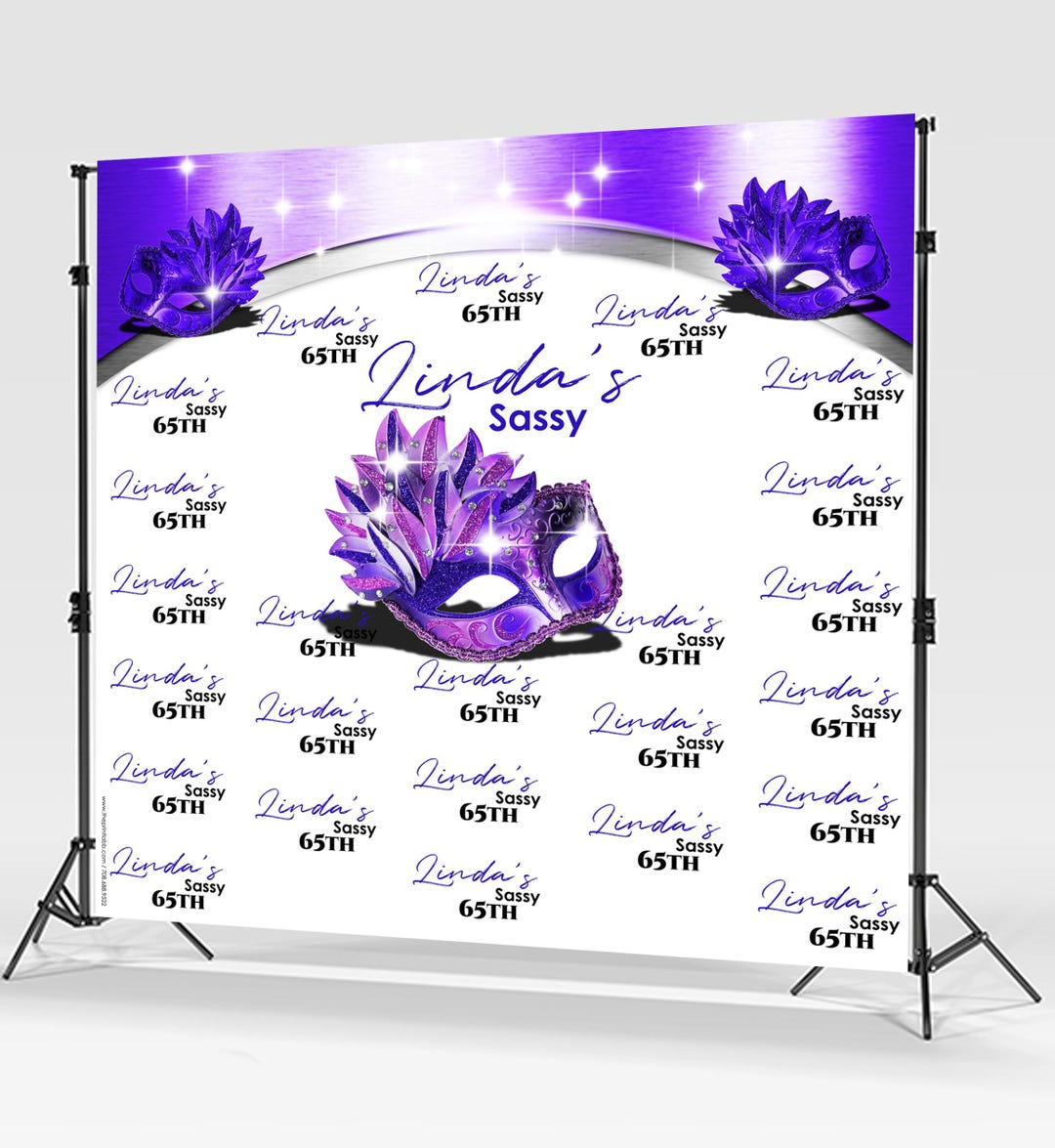Backdrop - Custom - Step and Repeat - Masquerade - Mask - Birthday - Etsy