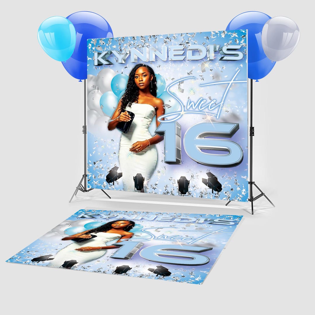 Prom Sendoff Backdrop + Floor Decal Combo - Sweet 16 - Banner ...