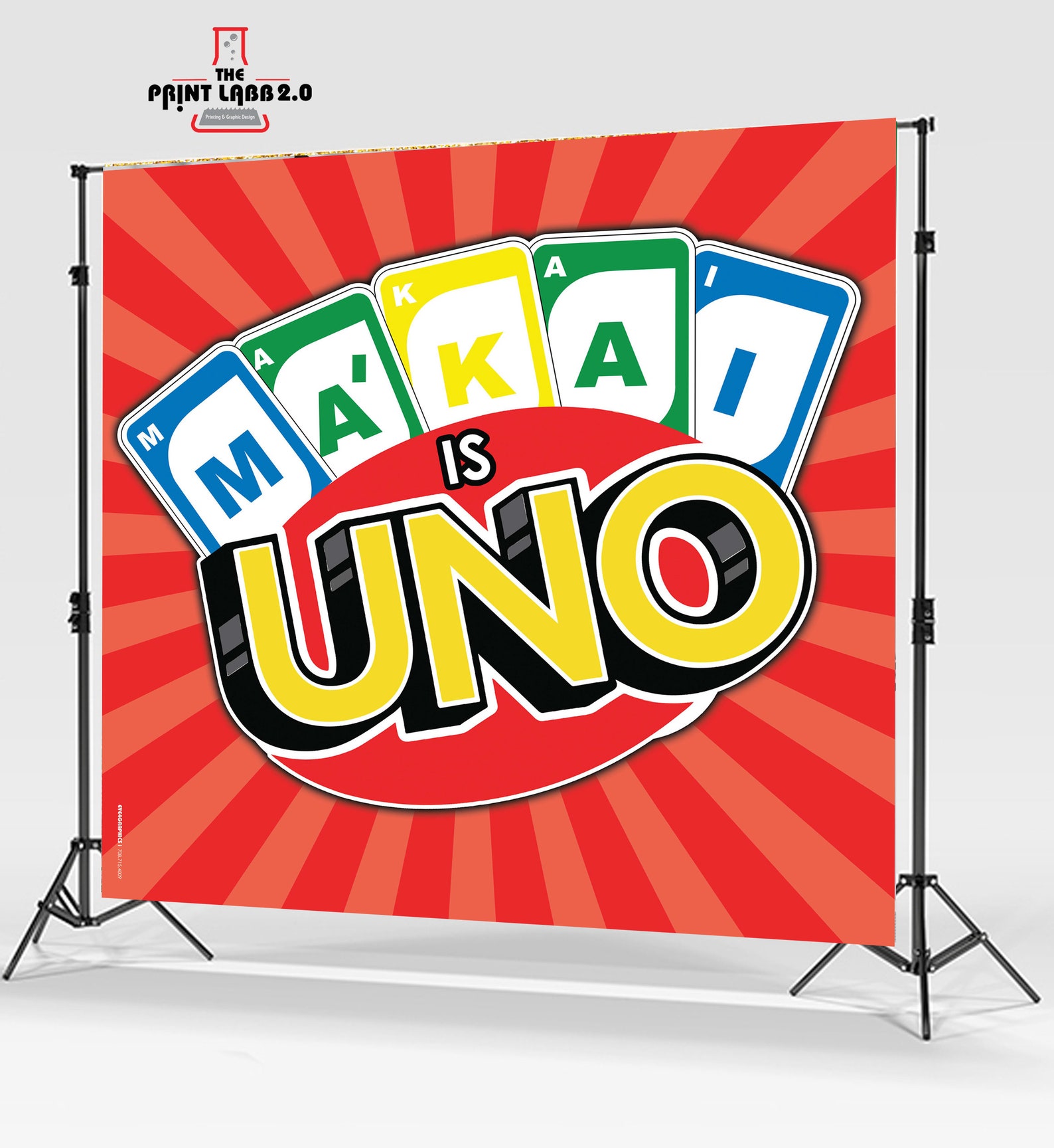 Backdrop Background Custom Step and Repeat Uno Card | Etsy