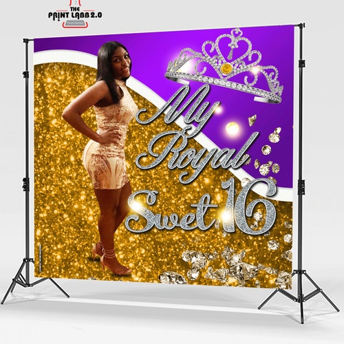 Sweet 16 Backdrop Photo Backdrop Photo Step and Repeat Prom - Etsy
