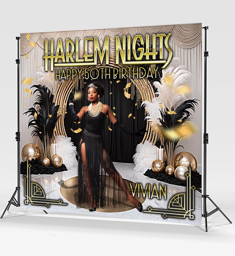 Harlem Nights Lady 2 - Gatsby - Roaring 20s - Photo Backdrop ...