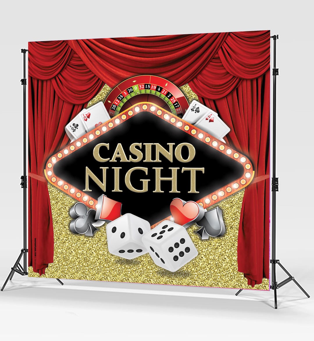 Backdrop - Background - Custom - Step and Repeat - Casino Night ...
