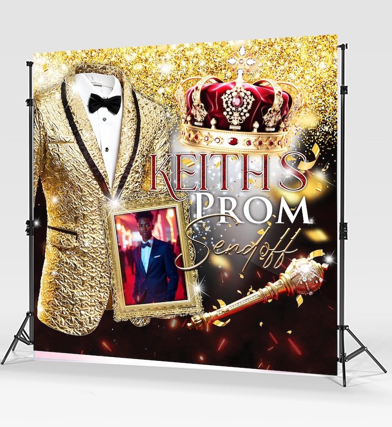 Photo Backdrop - Background - Custom - Step and Repeat - Gold Blazer ...