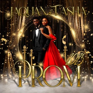 Prom Backdrop - Black & Gold - Banner - Background - Custom - Step and ...