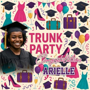 Trunk Party Backdrop - Women - Background - Custom - Step and Repeat ...