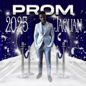 Prom Backdrop - Blue - Silver - White - Banner - Background - Custom ...