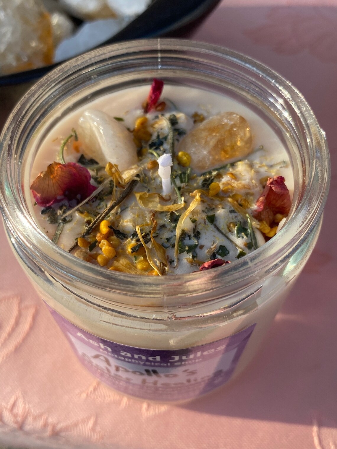 Apollo’s Solar Healing Candle/ Decorative Altar Candle- 8oz Glass - Etsy