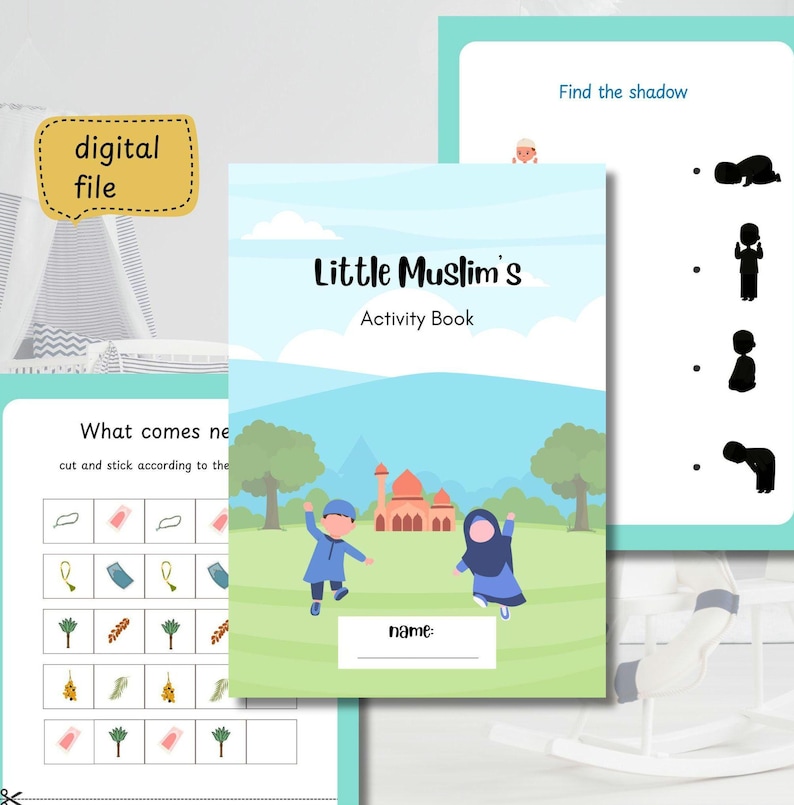 PRINTABLE Muslim Kids Preschool Busy Book, Early Islamic Learning ...