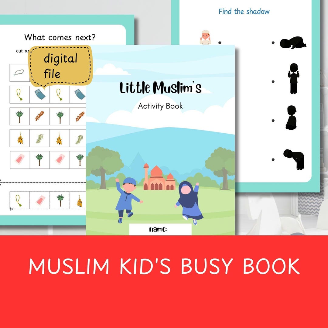 PRINTABLE Muslim Kids Preschool Busy Book, Early Islamic Learning ...