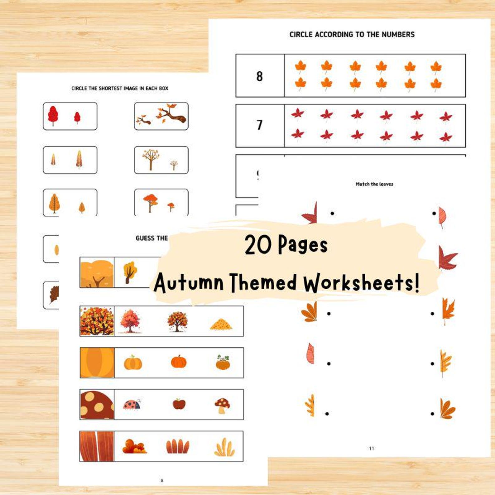 Fall Busy Book Printable Quiet Book Homeschool Learning Materials ...