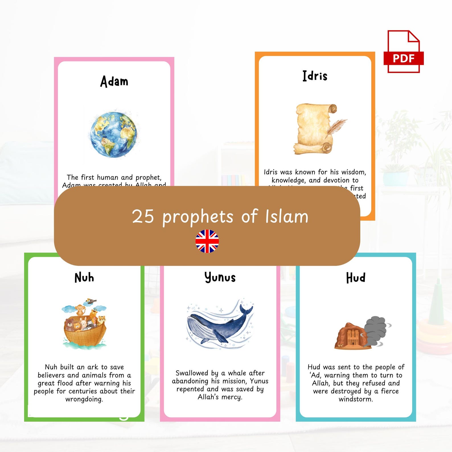 25 Prophets Name for Kids in the Quran Islamic Learning Prophets ...
