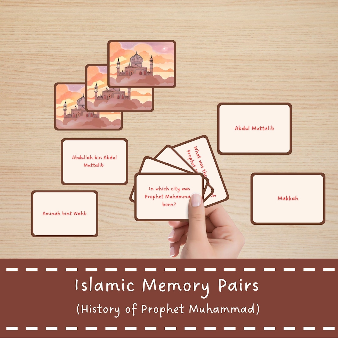 Islamic Trivia Card PRINTABLE Muslim Kids Busy Book, Islamic Homeschool ...