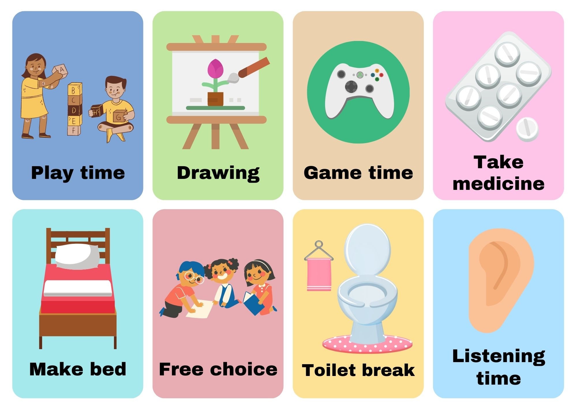 Visual Flashcards for Autism, Matching Activity, Speech Exercise, SPED ...